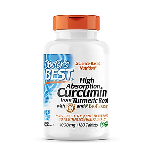 Curcumin from Turmeric Root with Curcumin C3 & BioPerine 1000mg 120 Count by Doctors Best