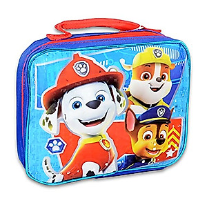 Paw Patrol Mini Backpack With Lunch Box For Kids, Boys ~ 5 Pc School Supplies Bundle With 11" Paw Patrol School Bag, Lunch Bag, Water Pouch, Stickers, And More