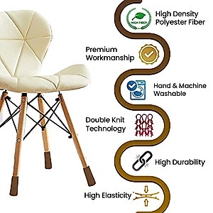 24 Pcs Brown Premium Chair Leg Socks Protectors for Hardwood Floors - Do not Easily Fall Off - Very Easy to Put on - Fits All Leg Shapes - High Elastic Bar Stool Leg Covers - Furniture Pads…