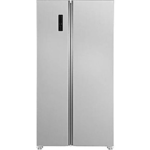 Frigidaire FRSG1915AV 36'' Freestanding Counter Depth Side by Side Refrigerator with 18.8 cu. ft. Capacity, Glass Shelves, Crisper Drawer, Frost Free Defrost, in Brushed Steel