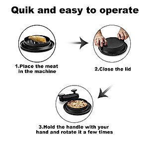 YukaBa Shred Machine, Chicken Shredder Claws Easy Use,Meat Shredder Tool with Handle and Non-Slip Base,Quick Safe Shred Machine Chicken,Meat Shredder for Chicken Pulled Pork Beef,Salad Food (Black)