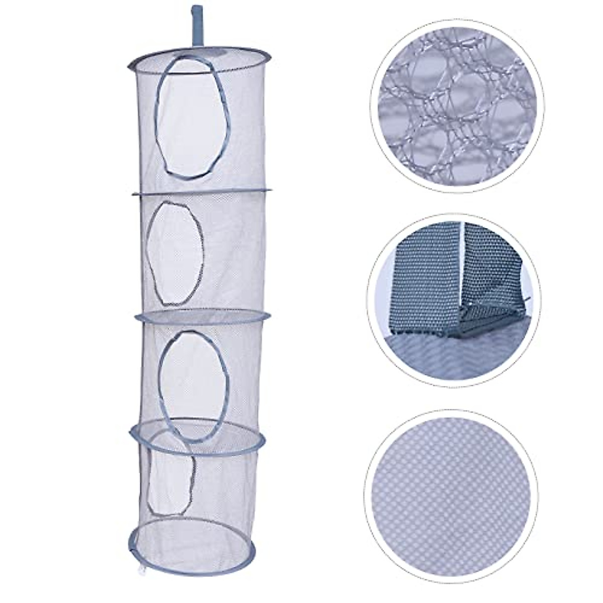 Zerodeko 1pc 4 Foldable Hanging Basket 4 Layers Hanging foldable clothes drying rack collapsible drying rack collapsible laundry drying rack hanging clothes drying rack Laundry Dryer travel