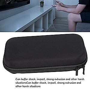 Game Console Storage Bag, Thickened Scratch Proof Lining Gamepad Carrying Pouch Protective for Game Controller (Black Zipper Regular)