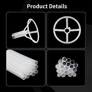 RUBFAC 20pcs Balloon Sticks with Cups Clear Balloon Holder Stick Stand 15inches to 32inches Large and Long Party Balloon Stand for Bobo Balloons Birthday Wedding Party Supplies