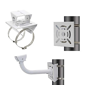 Ares Vision Universal CCTV Camera Metal Pole Mount Junction Bracket (2 Pack) - Durable Camera Pole Mount, Reliable CCTV Pole Mount, Sturdy Pole Mount for CCTV Cameras, Easy Installation