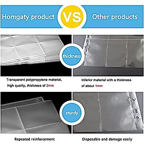 Homgaty 10 Sheets Coin Collection Supplies, Coin Pocket Page Coin Holders Stamp Binder Sheets Currency Collecting Album Book Sleeves (12, 20, 30 and 42 Pocket Pages)