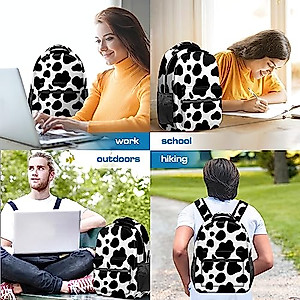Genhuyiz Kids Backpacks for School Trips and Outdoor Activities Backpacks for Boys and Girls Perfect for Boys and Girls in Preschool Kindergarten and Elementary School 16 Inches (Cow Print)
