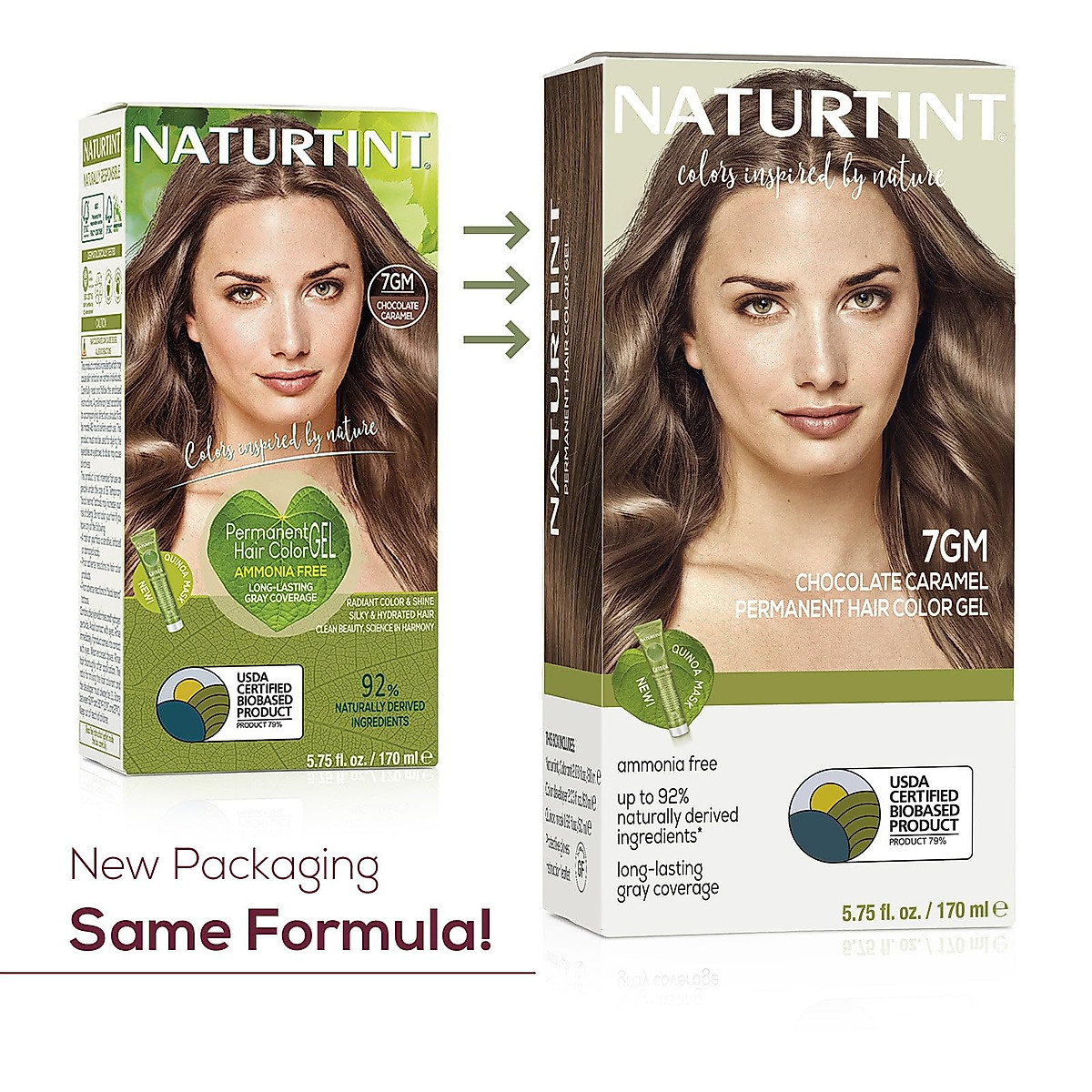 Naturtint 7GM Chocolate Caramel Permanent Hair Color (Pack of 1), Ammonia Free, Vegan, Cruelty Free, up to 100% Gray Coverage, Long Lasting Results (Packaging may vary)