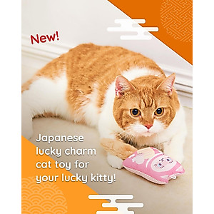 NAKAMA Meow Mamori, Dental Cat Chew Toy, Guardian Dog Pattern