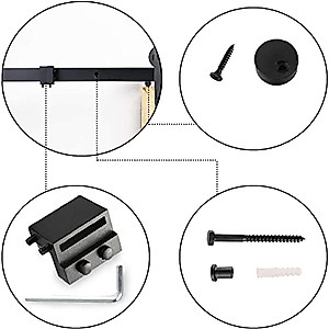 YIGOLD 9ft Barn Door Hardware Kit, Hardware for Sliding Barn Door, Antique Style, Sliding Smoothly Quietly, Factory Outlet Upgraded Version Quality Carbon Steel (I Shape Hanger)