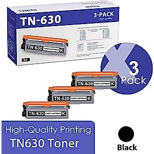 HIYOTA TN 630 TN630 Black Toner Cartridge 3-Pack Compatible Replacement for Brother TN630 HL- L2305W L2315DW L2320D MFC-L2685DW L2700DW L2705DW L2707DW DCP-L2520DW L2540DW Series Printer