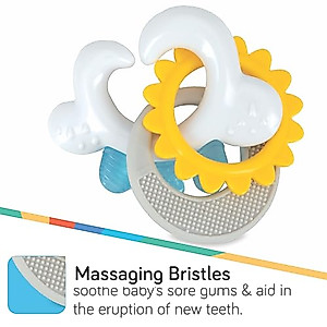 Nuby Cloud Teether with Sun and Silicone Rain Links : 3+ Months