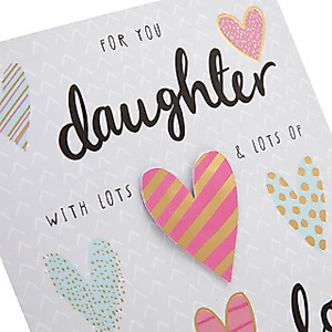 Hallmark Birthday Card for Daughter - 3D Heart Design