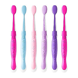 Brush Buddies 6 Pack Barbie Toothbrushes for Kids, Children's Toothbrushes, Soft Bristle Toothbrushes for Kids