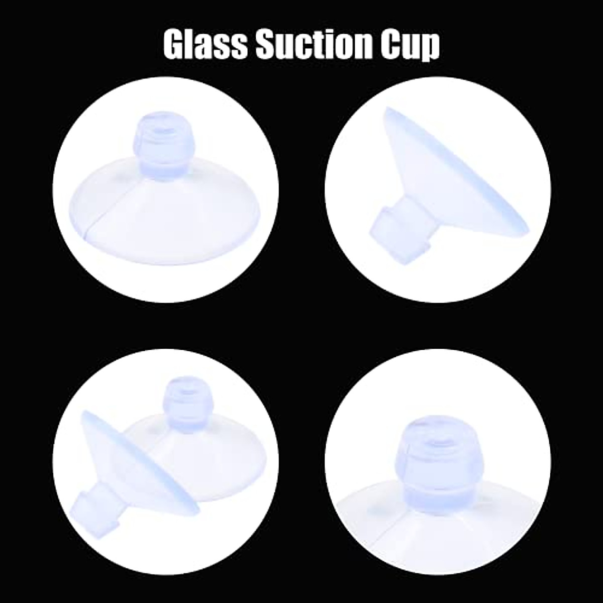 Qjaiune 10 Pack Glass Table Suction Cups 18mm Rubber Suction Cup Hangers Without Hooks, Anti-Collision Suction Cups Transparent Suckers, Clear Plastic Suction Cups Desk Suction Pads for Furniture