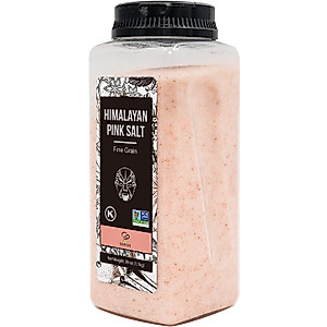 Soeos Pink Himalayan Sea Salt, Fine Grain, 38.8oz (2.4 LB), Kosher Salt, Non-GMO