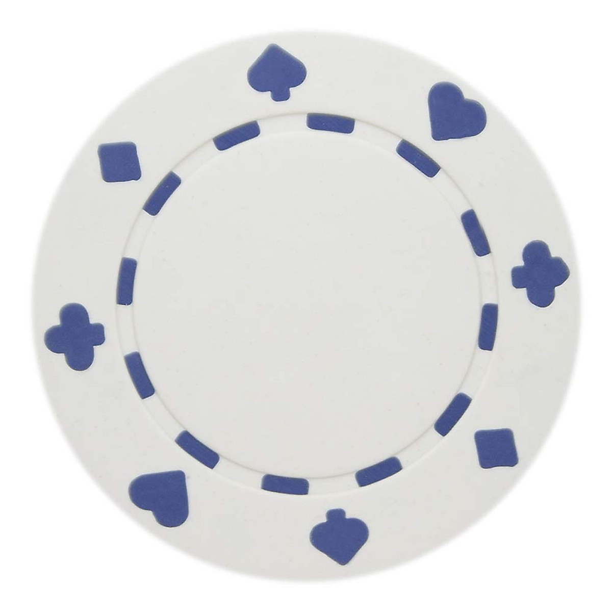 Brybelly Poker Chip Set with Acrylic Chip Tray, 100 Ct - 11.5g Lightweight, Blank Poker Chips with Card Suit Symbols and Poker Chip Holder - Rack Me Up Bundle, White