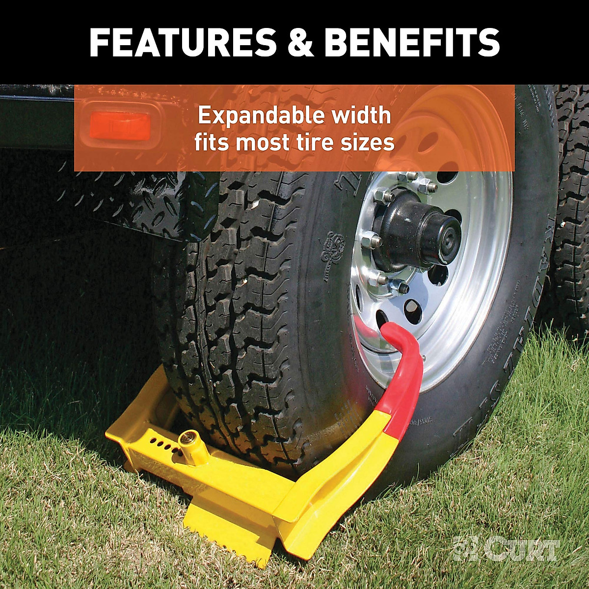 CURT 23175 Adjustable Trailer Wheel Lock