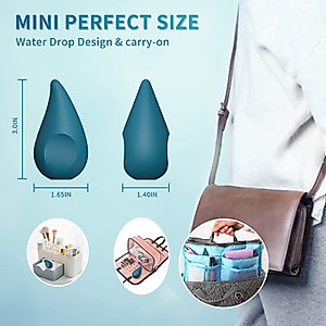 MaeDouy Mini Portable Water Drop Shape Facial & Eye Skin Care Tools - Personal Vibrating Handheld Massage Ball,for Improves Dark Circles,Eye Bags,and Fine Lines,Facial Skin Laxity and Aging-Dark Green