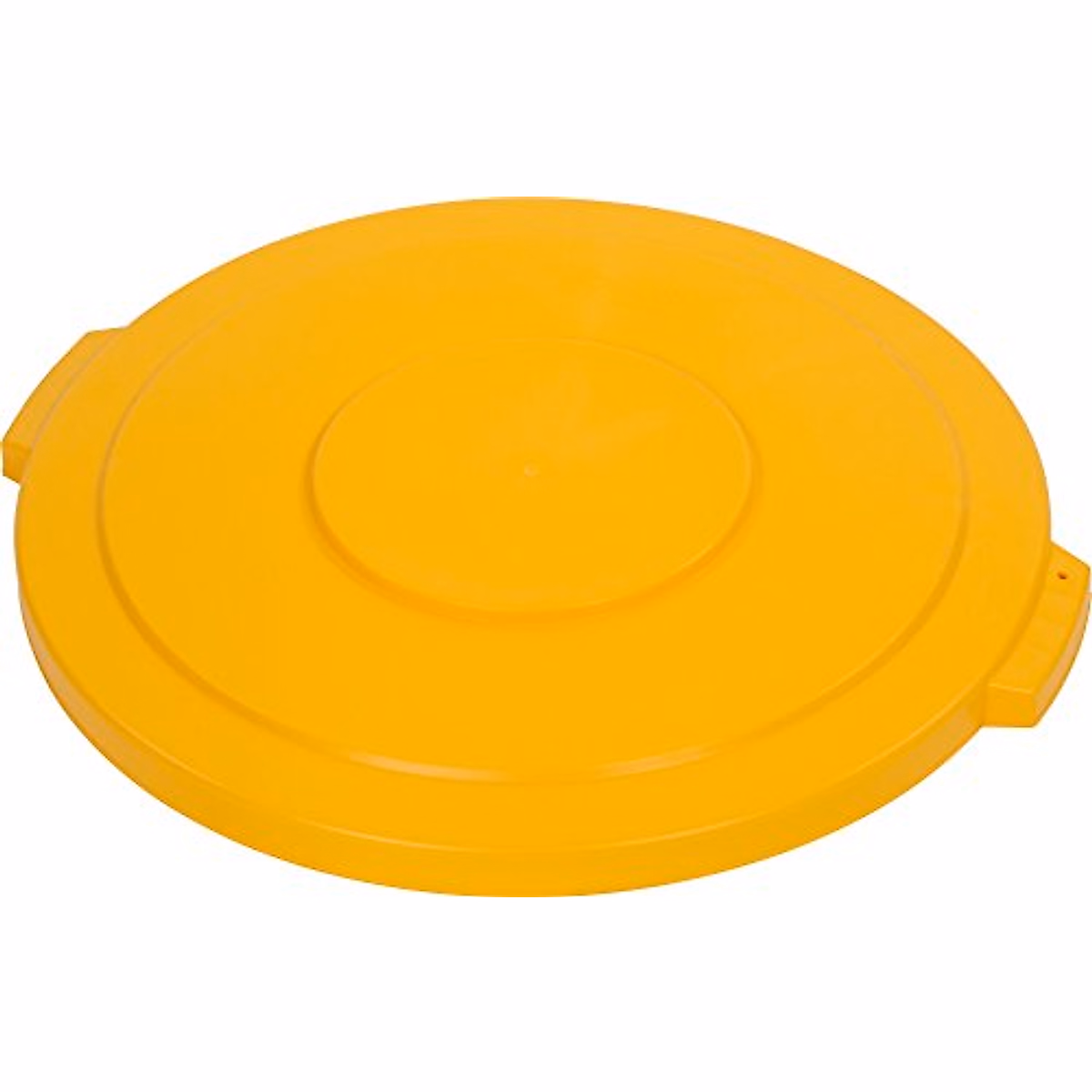 Carlisle FoodService Products 34104504 Bronco Polyethylene Round Lid, 26.88" Diameter x 2-1/4" Height, Yellow, for 44 Gallon Trash Containers