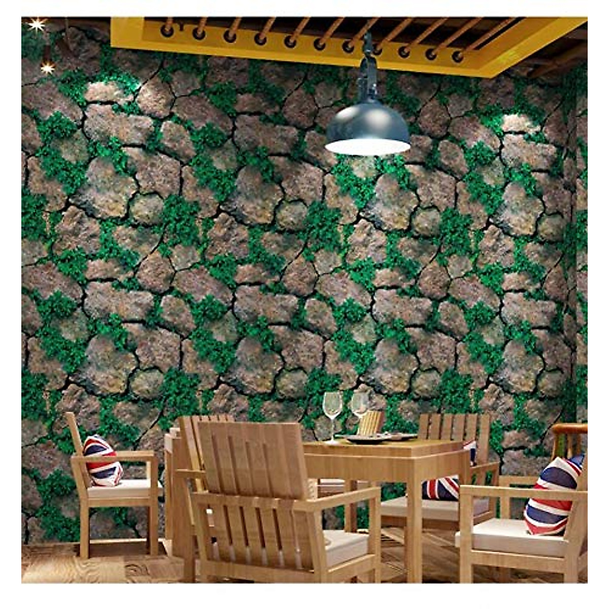 Yancorp 10ft Brick Contact Paper Peel and Stick Wallpaper Self-Adhesive Stone Contact Paper Fireplace Kitchen Backsplash Covers