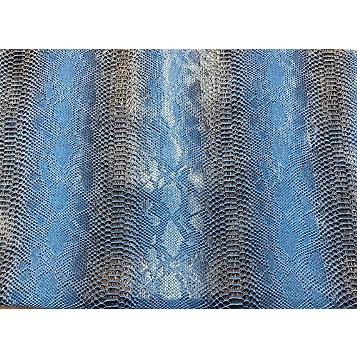 New Creations Fabric & Foam Inc, Royal Blue 53/54" Wide Snake Fake Leather Upholstery, 3-D Viper Snake Skin Texture Faux Leather PVC Vinyl Fabric By The Yard.