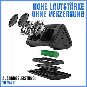 Cambridge Soundworks OontZ Upgraded Angle 3 Shower Plus Edition with Alexa, Waterproof Bluetooth Speaker, 10 W, Loud Crystal Clear Sound, Rich Bass, 100ft Wireless Range, Perfect Shower Speaker