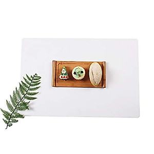 KimTin Food Grade Nonstick Silicone Pastry Mat,Countertop Protector, Kitchen Counter Mat,Heat Resistant,Washable,Table Mat,Size 23.62 x 15.75 inches,Set of 2 (Translucent)