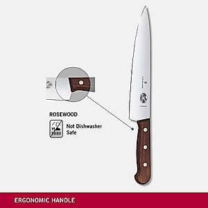 Victorinox Carving Set - Kitchen Knife Set for Home Essentials - Includes 2 Cooking Knives - Perfect for Cutting Fruit, Vegetables & Meat - Wooden Handle, 2-Piece Set
