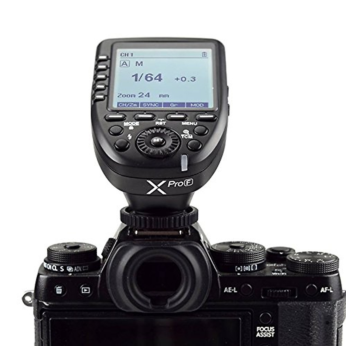 Godox Xpro-F for Fuji Fujifilm TTL Wireless Flash Trigger, 1/8000s HSS, TTL-Convert-Manual Function, Large Screen, 5 Dedicated Group Buttons, 11 Customizable Functions with Cleaning Kit