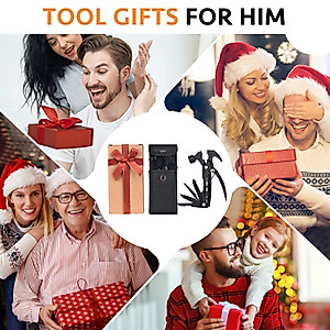Multitool Hammer Pliers-Compact Multitool Camping Accessories Tool Pliers Saw and More-Including Bag and Gifts Box-Stocking Stuffers for Men, Christmas Gifts for Men Dad