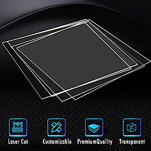 (2 Pack) 1/8" Thick Clear Acrylic Sheets - 24" x 36" Pre-Cut Plexiglass Sheets for Craft Projects, Signs, Sneeze Guard, and More - Cut with Laser, Power Saw, or Hand Tools