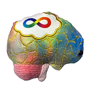 GIANTmicrobes Autism Plush, Autism Teacher Gifts, Autism Mom Gifts, Autism Awareness Gifts, Autism Pillow, Autism Decor, Autism Gifts for Therapist, Autism Brain Stuffed Animal, Neurodiversity Gifts