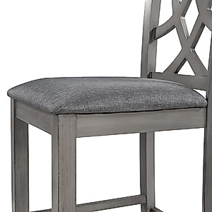 Wood Dining Chairs Set of 2,Upholstered Dining Table Chairs,Farmhouse Chairs for Dining Table,Rustic Dining Chairs,Padded Round Counter Height x back Dining Chairs with Cross Back for Small Places