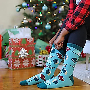 Lavley Do Not Disturb I'm Reading Socks - Funny Gift for Book Readers - Unisex for Men and Women