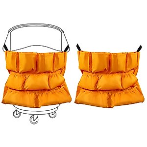 MOLIGOU 2 Pcs Trash Can Caddy Bag, 12 Pockets Garbage Bin Caddy Organizer Bag for Cleaning Tools and Supplies, Fits 20-44 Gallon Can