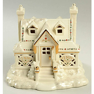 Lenox China Village Treasures Mistletoe Park Inn New in Box
