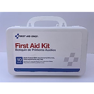 First Aid Only 6060 10-Person Emergency First Aid Kit for Office, Home, and Worksites, 57 Pieces