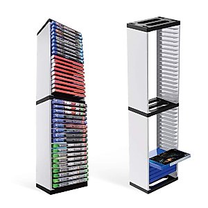 YICHUMY Game Disc Storage Tower for PS5,Game Disk Holder Rack Compatible with Xbox Series X/PS4