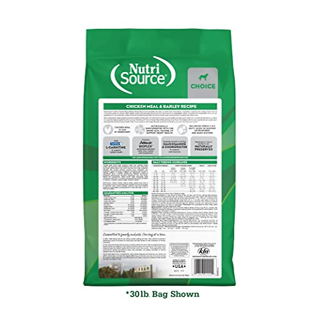 NutriSource Choice Dry Dog Food, Chicken and Barley, 30LB