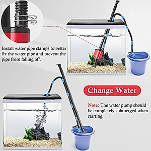 FEDOUR Aquarium Gravel Cleaner, Multifunctional Electric Fish Tank Water Changer, Removable Vacuum Sand Washer Algae Cleaner Filter Water Shower Set