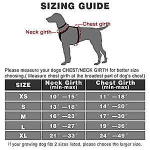 WINSEE Dog Harness No Pull, Pet Harnesses with Dog Collar, Adjustable Reflective Oxford Outdoor Vest, Front/Back Leash Clips for Small, Medium, Large, Extra Large Dogs, Easy Control Handle for Walking