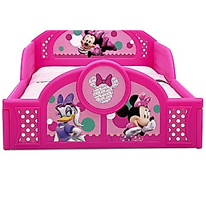 Delta Children Minnie Mouse Sleep & Play Toddler Bed and Toy Box -Bedroom Set