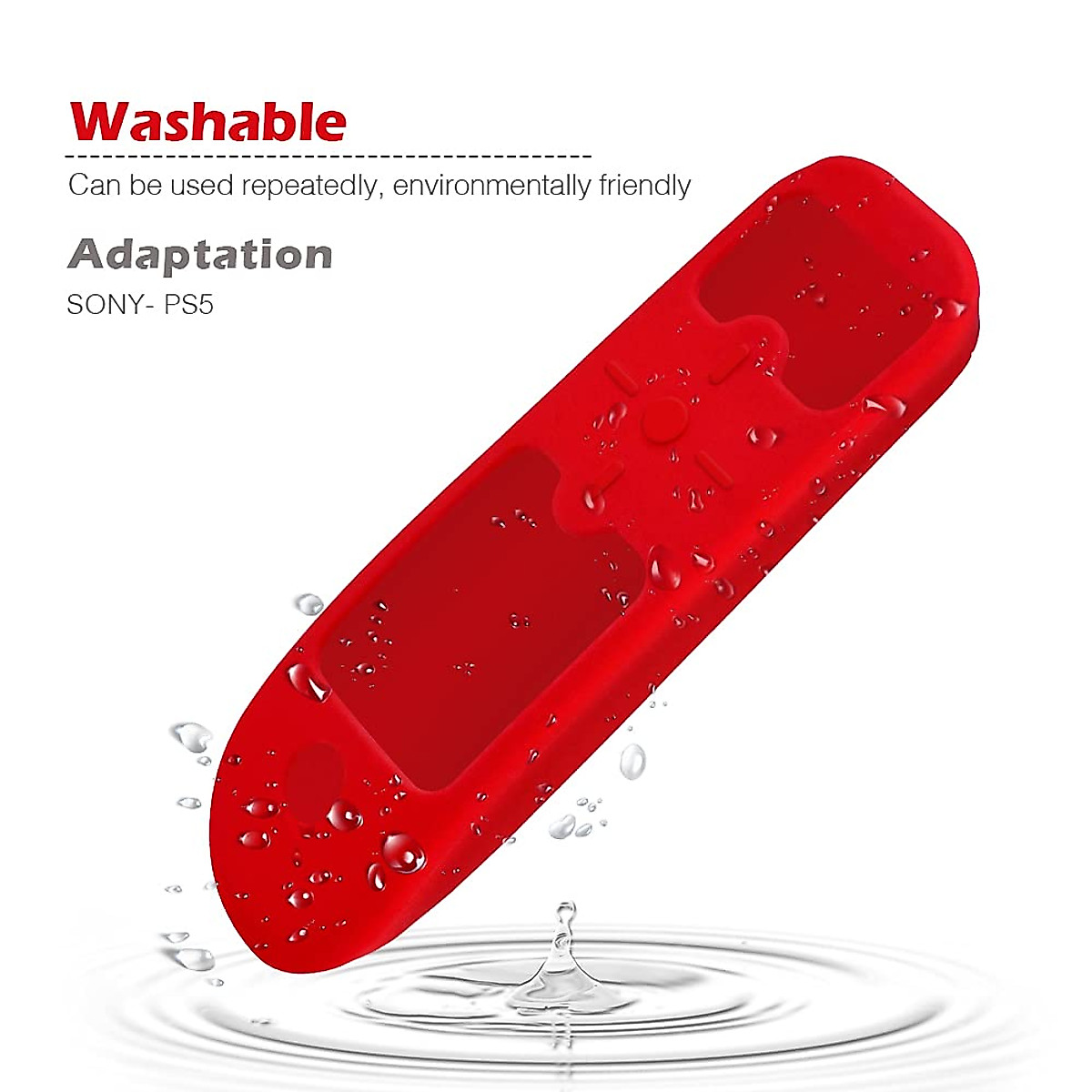 Silicone Protective Case Compatible for Sony PS5 Remote Skin Case, Anti-Drop/Non-Slip Silicone Protective Cover ，Glow in The Dark （Glow Blue + Glow Green +Red）