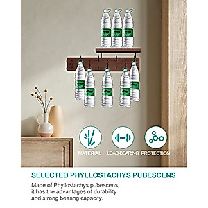 HSEOFBUTY Multi-Functional Wall Mounted Coat Rack Shelf with 8 Metal Hooks, Heavy Duty Storage Shelf for Space Saving and Organizing, Perfect for Coats, Hats, Scarves, and More