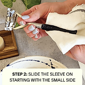 Leaf Shave | The Leaf Razor Grip Sleeve, White - Silicone Razor Handle Grip