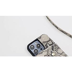 Crossbody Leather case for iPhone 14 pro max (Snake Pattern)
