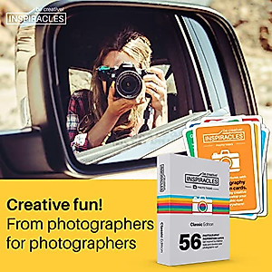 Photography Inspiration Cards, Camera Accessories - XL Card Deck, Photographer Gifts, DSLR Accessory, Photography Accessories, with Camera Cheat Sheet for All Cameras for Photography