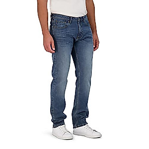 Chaps Men's Jeans - Straight Leg Comfort Stretch Denim Jeans - Regular Slim Fit Jeans for Men, Size 38W x 30L, Armour Wash