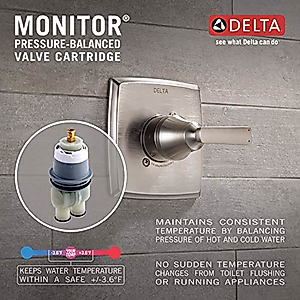 Delta Faucet Trinsic 3-Setting Matte Black Shower System Including Black Shower Head, Handheld Shower, Shower Handle, Shower Diverter and Shower Valve Kit, Delta Shower Trim Kit, Matte Black